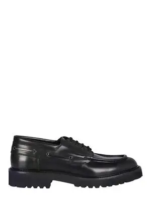 DOUCAL'S Leather Lace-up Shoes - Black