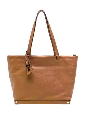 CROMIA Leather Tote Bag With Heart Charm - Brown