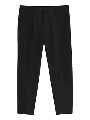 BOSS Tapered-fit Trousers In Water-repellent Stretch Fabric - Black
