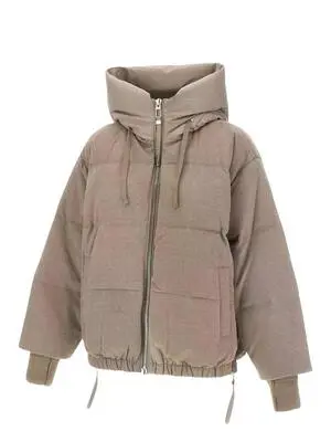 DUNO Drawstring-hooded Padded Jacket - Neutrals