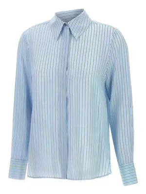 Max Mara Nola Striped-pattern Button Shirt - Blue
