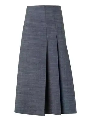 Akris A-line Pleated Skirt - Grey