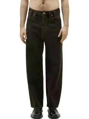 Eckhaus Latta Five-pocket Wide-leg Jeans - Black