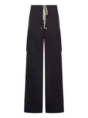 Rick Owens Cargo Wool Trousers - Black