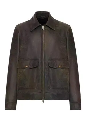 SALVATORE SANTORO Flap-Pocket Leather Jacket