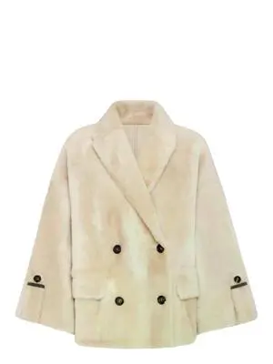 Brunello Cucinelli Reversible Shearling Jacket - Neutrals