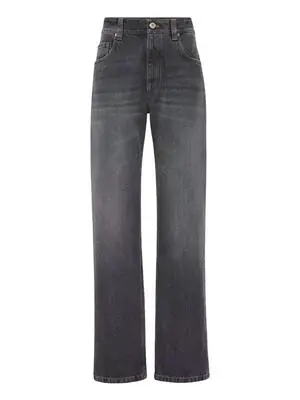 Brunello Cucinelli Belt-loops Jeans - Grey