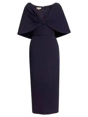 Elie Saab Silk Midi Dress - Black