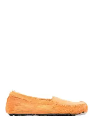 Marni Calf-hair Slip-on Loafers - Orange