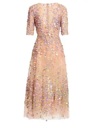 Elie Saab Sequin-embellished Mini Dress - Pink