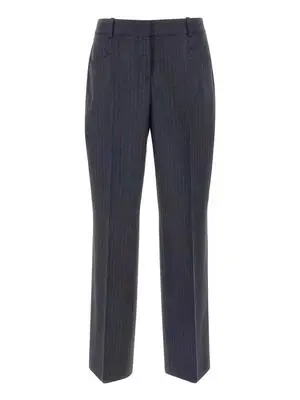 BOSS Pinstripe Trousers - Blue