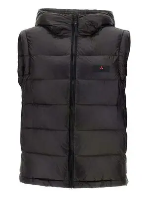 Peuterey Donoma Linear Quilted Hooded Gilet - Black