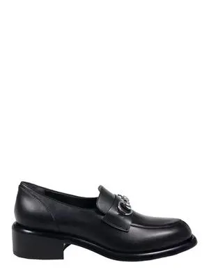 Gucci Horsebit Heeled Loafers - Black