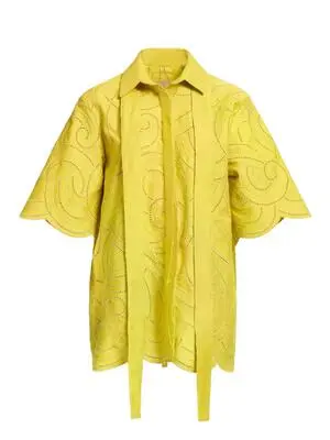 Elie Saab Swirl-embroidered Shirt - Yellow