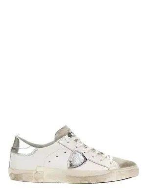 Philippe Model Panelled Leather Sneakers - White
