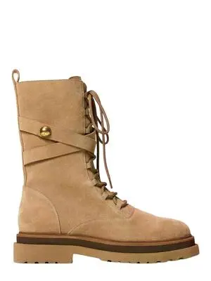 TWINSET Lace-Up Strap Boots