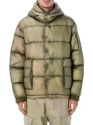 C.P. COMPANY Hooded Padded Jacket - Green