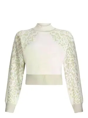 Liu Jo Animal Print High-neck Sweater - White