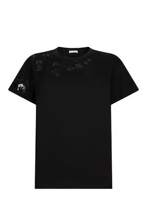 Liu Jo Floral Sequin T-shirt - Black