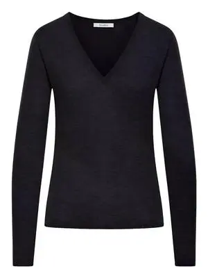 Max Mara V-neck Cashmere Sweater - Black