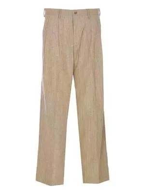 Nn07 Pleated Trousers - Brown