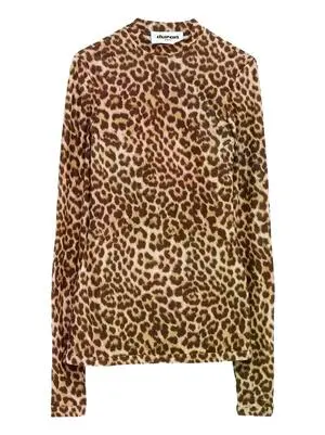 DURAN LANTINK Leopard Print Top - Brown