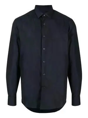 LANVIN Spread-collar Cotton Shirt - Blue