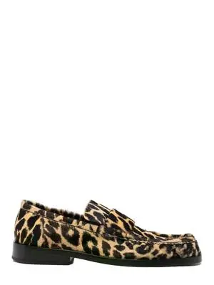 JIL SANDER Leopard-print Loafers - Neutrals
