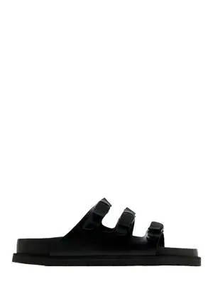 BIRKENSTOCK Triple-strap Leather Sandals - Black