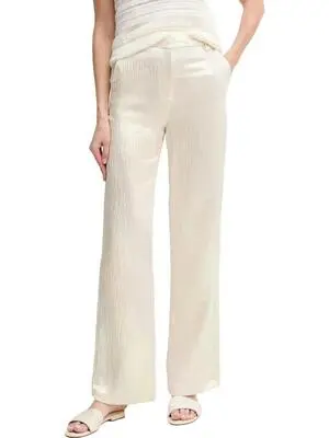 PEDRO DEL HIERRO Textured Satin Trousers - Neutrals