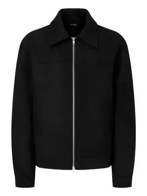 STUDIO TOMBOY Zip-up Wool Jacket - Black