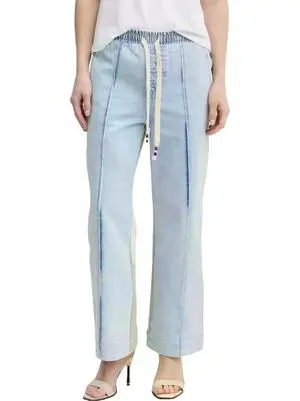 Desigual Denim-paneled Sweatpants - Blue