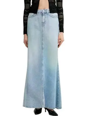 Guess Denim Flare Maxi Skirt - Blue