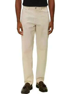 LES DEUX Cotton Straight Leg Jeans - Neutrals