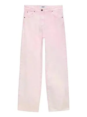 MSGM Wide-leg Trousers - Pink