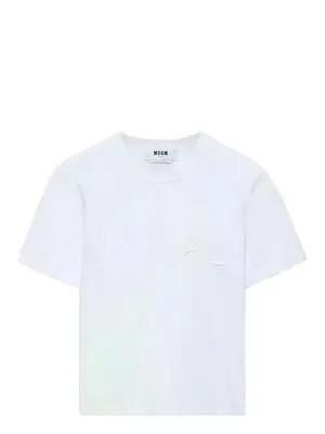 MSGM Logo-embroidered T-shirt - White