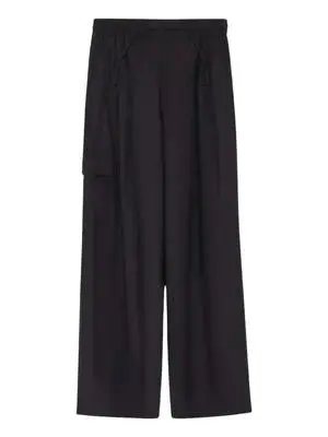 YVES SALOMON Cargo Drawstring Trousers - Black