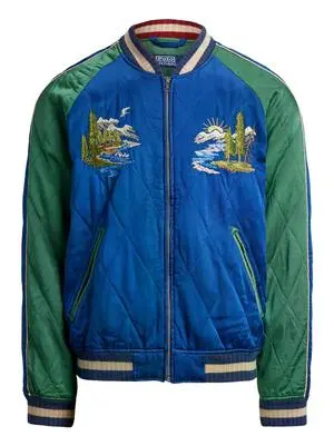 Polo Ralph Lauren Embroidered Quilted Jacket - Blue