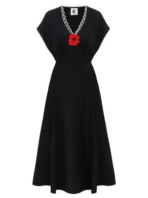 Sleeper Poppi Midi Dress - Black