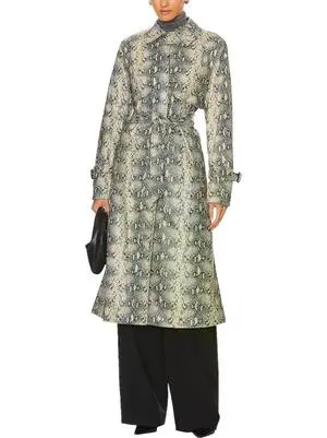 SIMKHAI Python-Print Belted Trench Coat