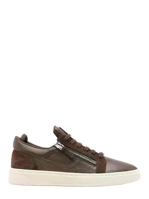 GIUSEPPE ZANOTTI Zip-detail Sneakers - Brown