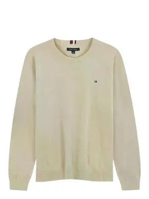 Tommy Hilfiger V-neck Logo Sweater - Neutrals