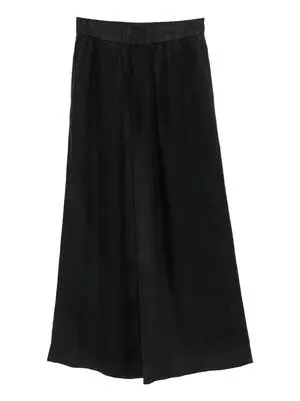 JAMES PERSE Linen Wide-leg Trousers - Black