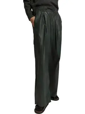 YVES SALOMON Pleated Cargo Trousers - Green