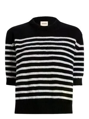 Khaite Davin Striped Sweater - Black