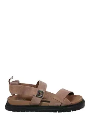 Fendi Buckle-strap Sandals - Brown