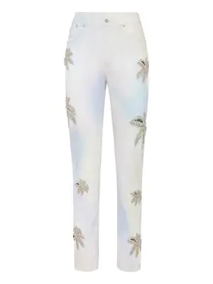 Philipp Plein Rhinestone-embellished Jeans - White