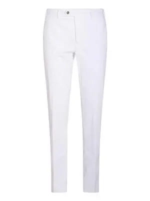 PT TORINO Virgin Wool Slim Pants - White