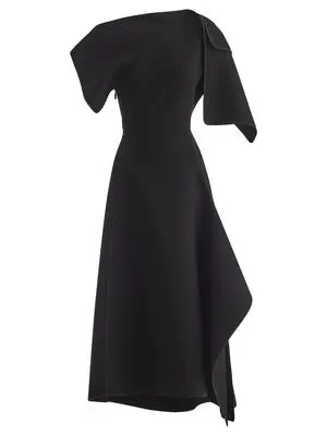 Maticevski Diadem Asymmetric Midi Dress - Black