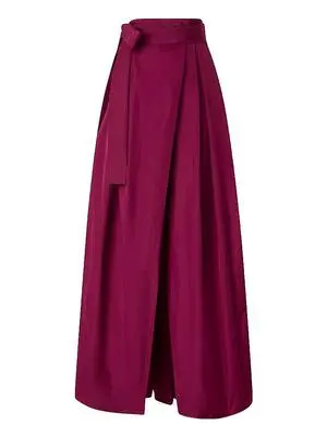 Pinko Cavallina Taffeta Skirt Beetroot